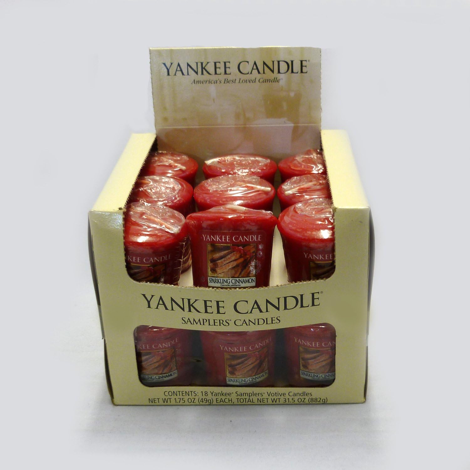 Amazon.com: Yankee Candle - 18x Sparkling Cinnamon Votive Samplers ...