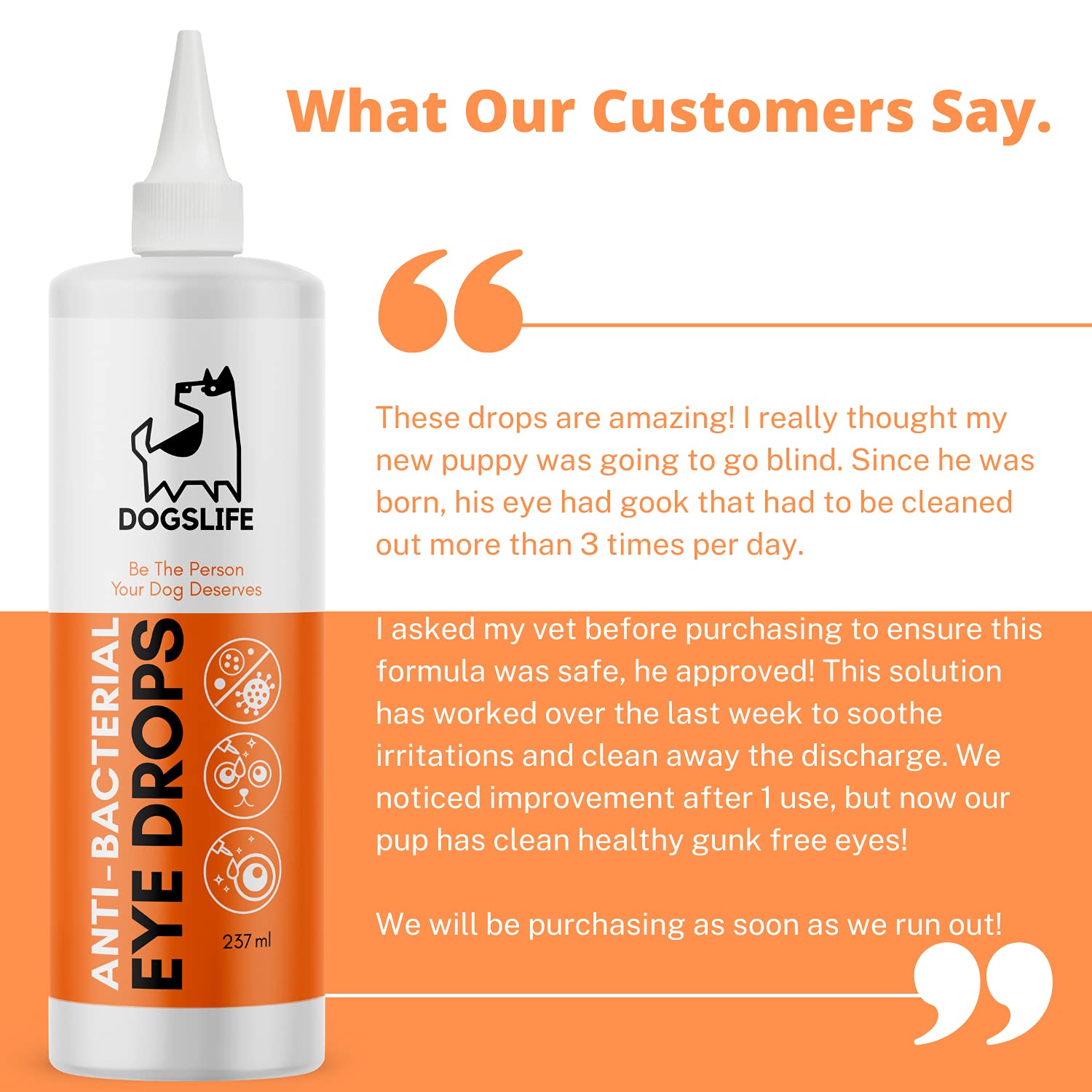 Eyewash Drops For Dogs | 237ml Dog Eye Cleaner | Treat Dry, Itchy Eyes ...