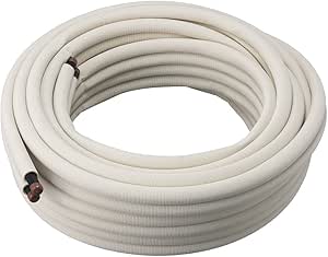 Amazon | SANEI(サンエイ) 【追い焚き付給湯器と一口循環接続金具の接続用】 保温材付ペアホース 20M巻き 保温材厚み3mm T4203-862-15A | 浴室用設備