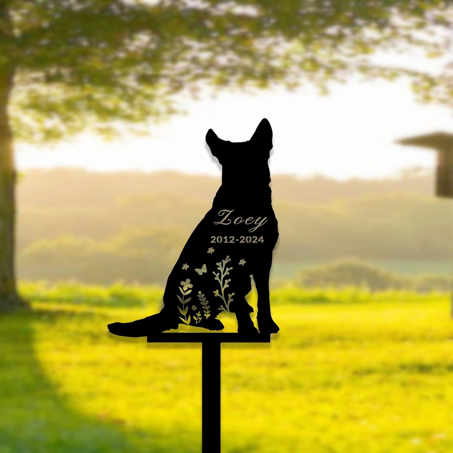 Amazon.com: Hyobeswe Custom German Shepherd Memorial Stake Sign Metal ...
