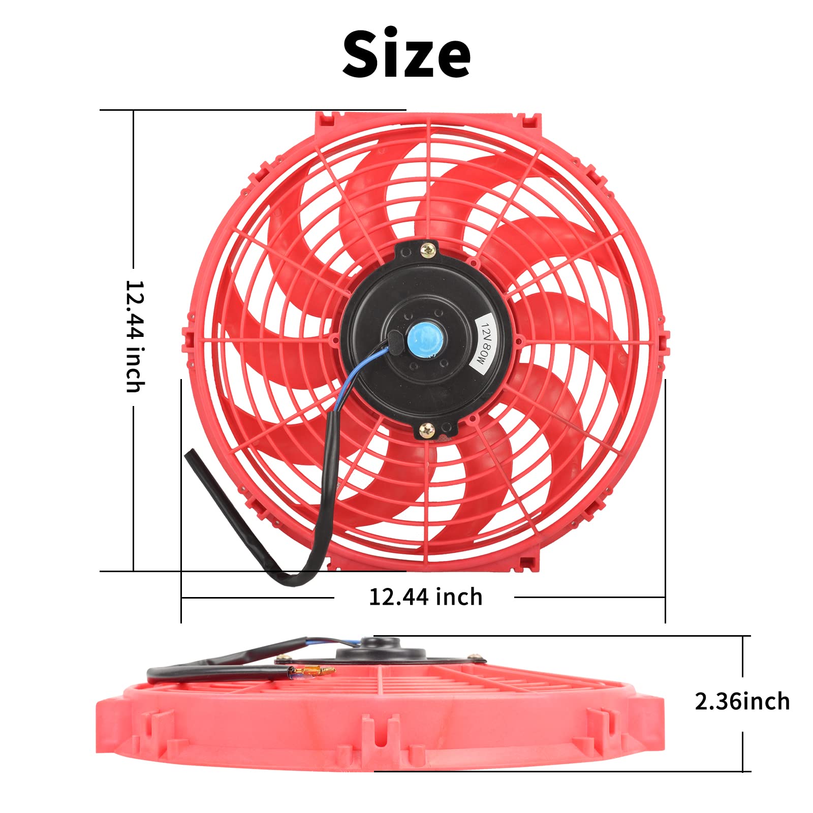 Snapklik.com : 12 Inch Universal Slim Fan Push Pull Electric Radiator ...