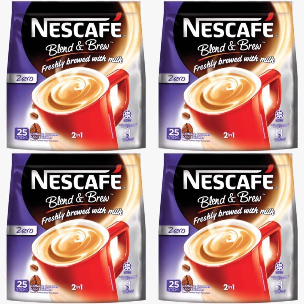 Buy 4 Pack Nescafe Zero Sugar Added 2 in 1 Instant Coffee Imported from ...