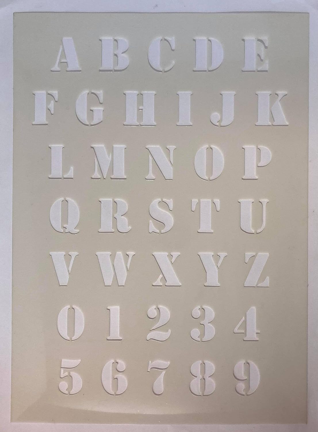 2 x A - Z alphabet block capital letters plastic sheet for craft ...