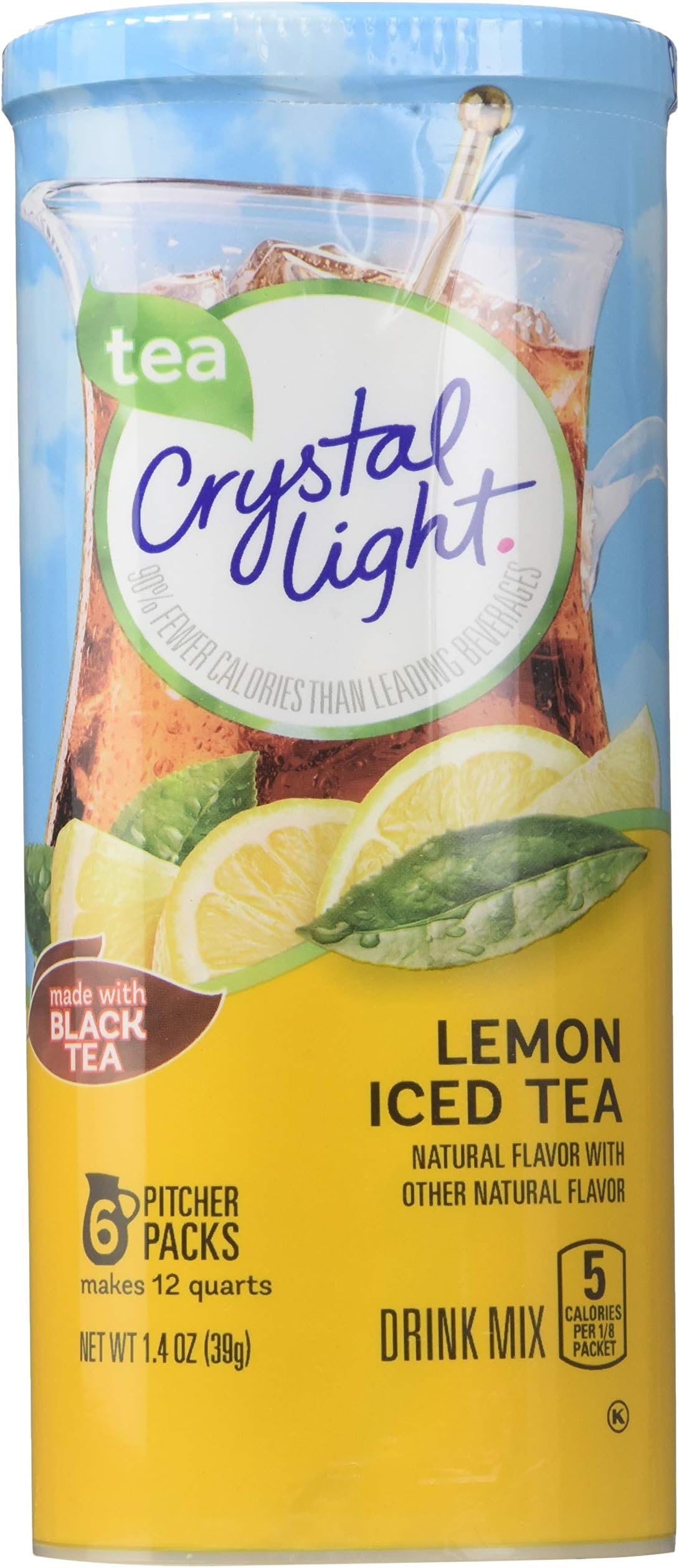Amazon.com : Crystal Light Lemon Iced Tea Drink Mix, 12-Quart Canister ...