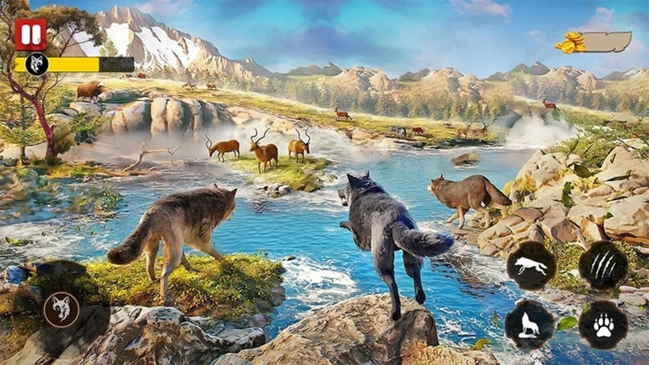 Wild Life Wolf Animal City Attack Simulator Game 3D: Wolf Vs Cheetah ...