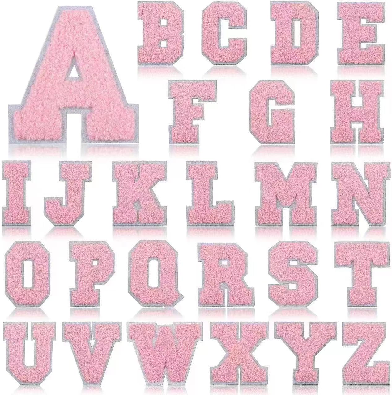 Amazon.com: SHENJIPPC 29 Pcs Iron on Patches - Chenille Alphabet Letter ...