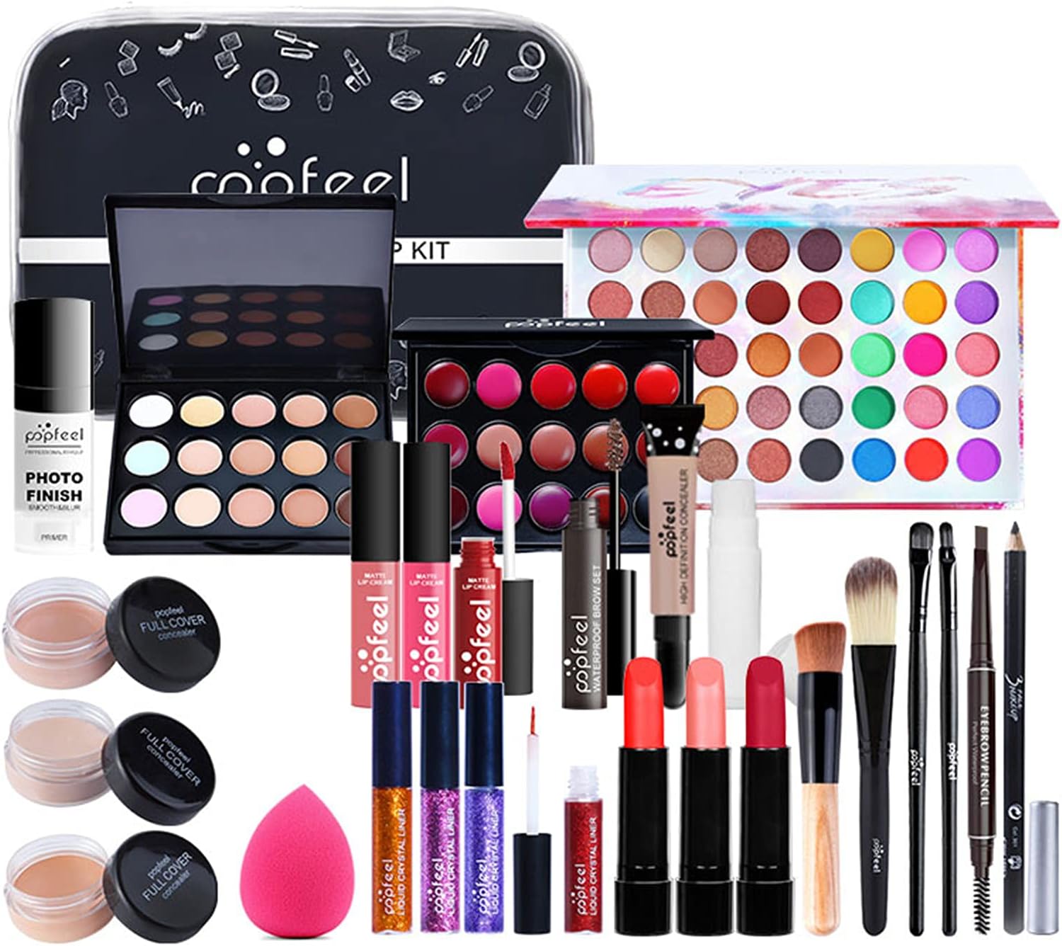 All-In-One Makeup Kit, 30 Pcs Complete Makeup Gift Set Full Kit ...