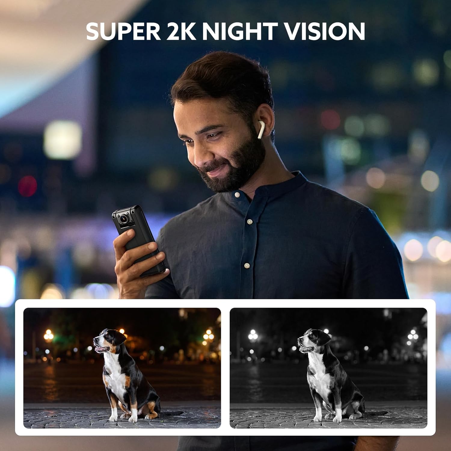 Losfom Z07 2K 64GB Body Worn Camera, 1440P HD Cámara corporal con lente ...