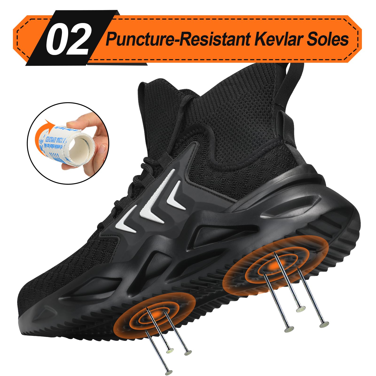 Snapklik.com : Steel Toe Shoes For Men Women Slip Resistant Safety Toe ...