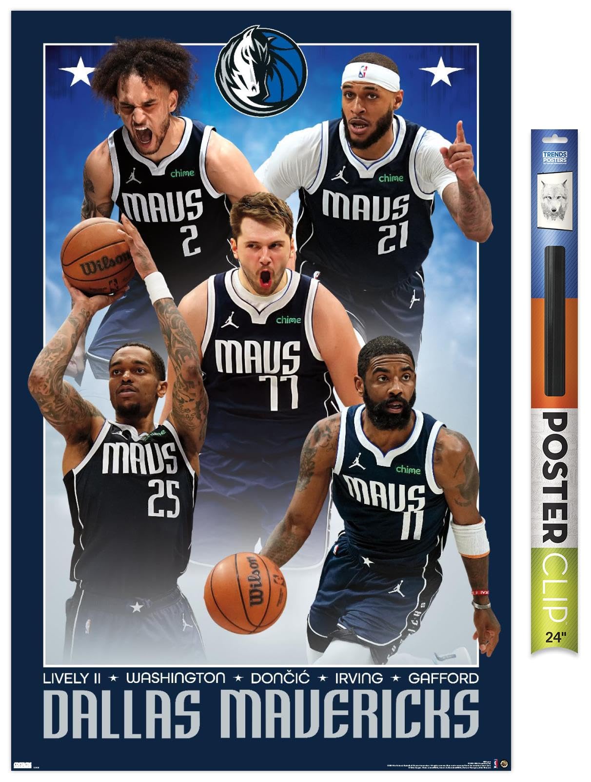 Amazon.com: Trends International NBA Dallas Mavericks - Team 24 Wall ...