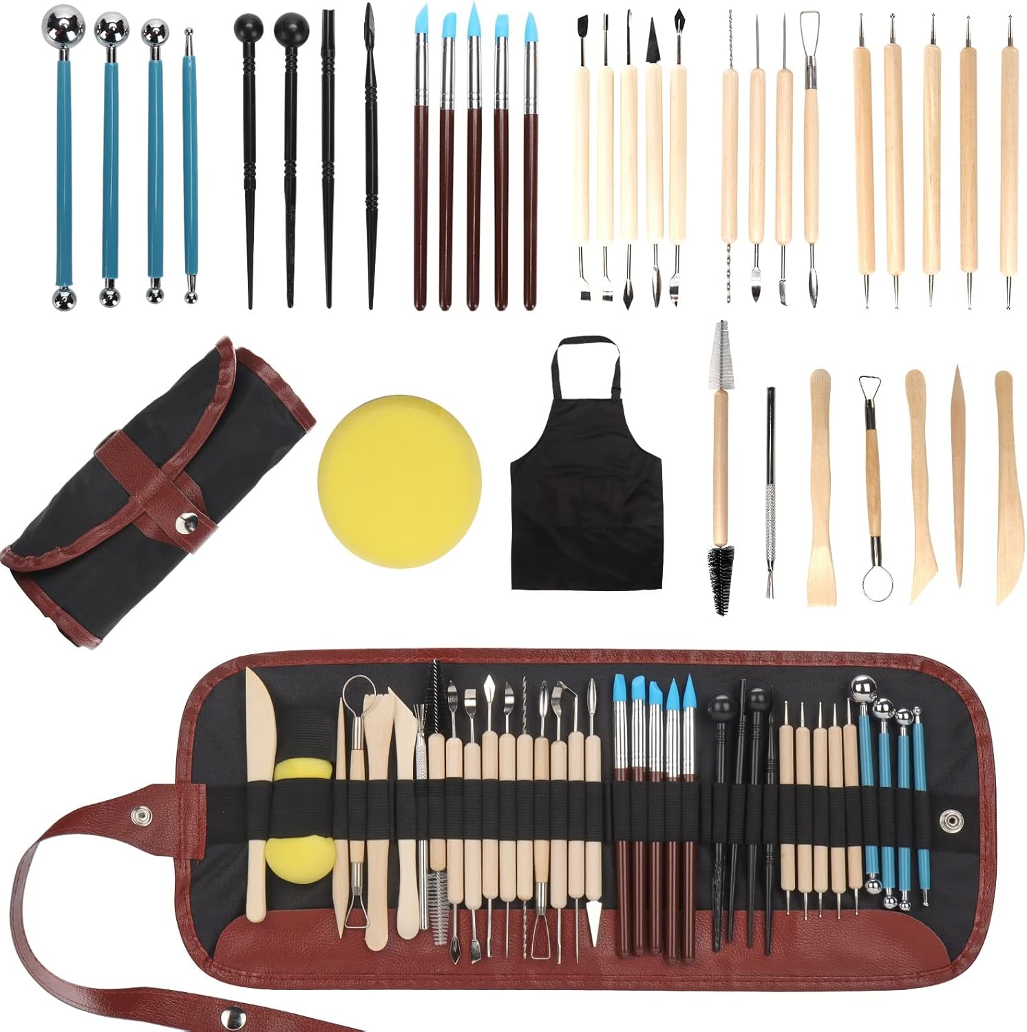 Amazon.com: Ceramic Clay Soft Sculpting Tools,Polymer Sculpture Tool ...