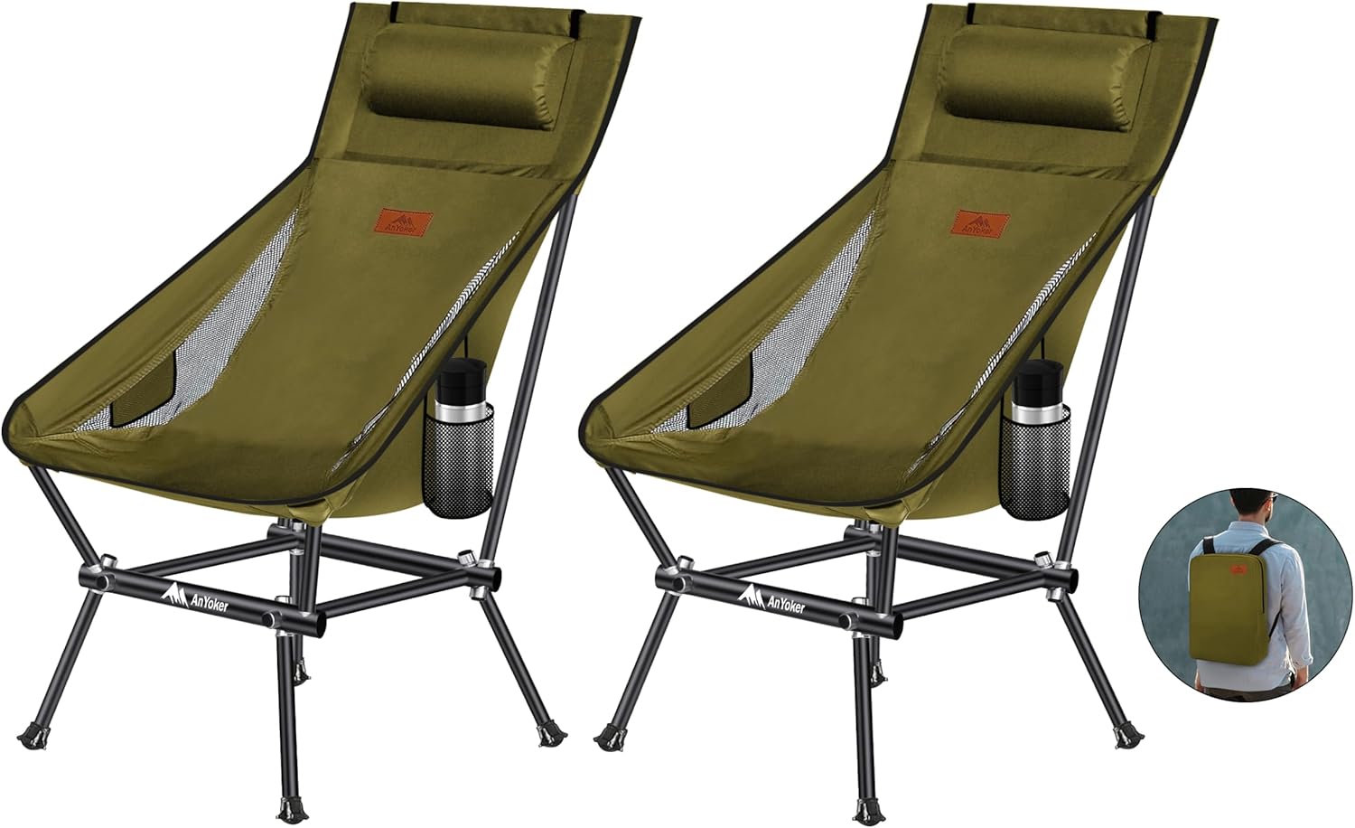 Amazon.com: AnYoker Camping Chair, Compact Backpacking Chair, Portable ...