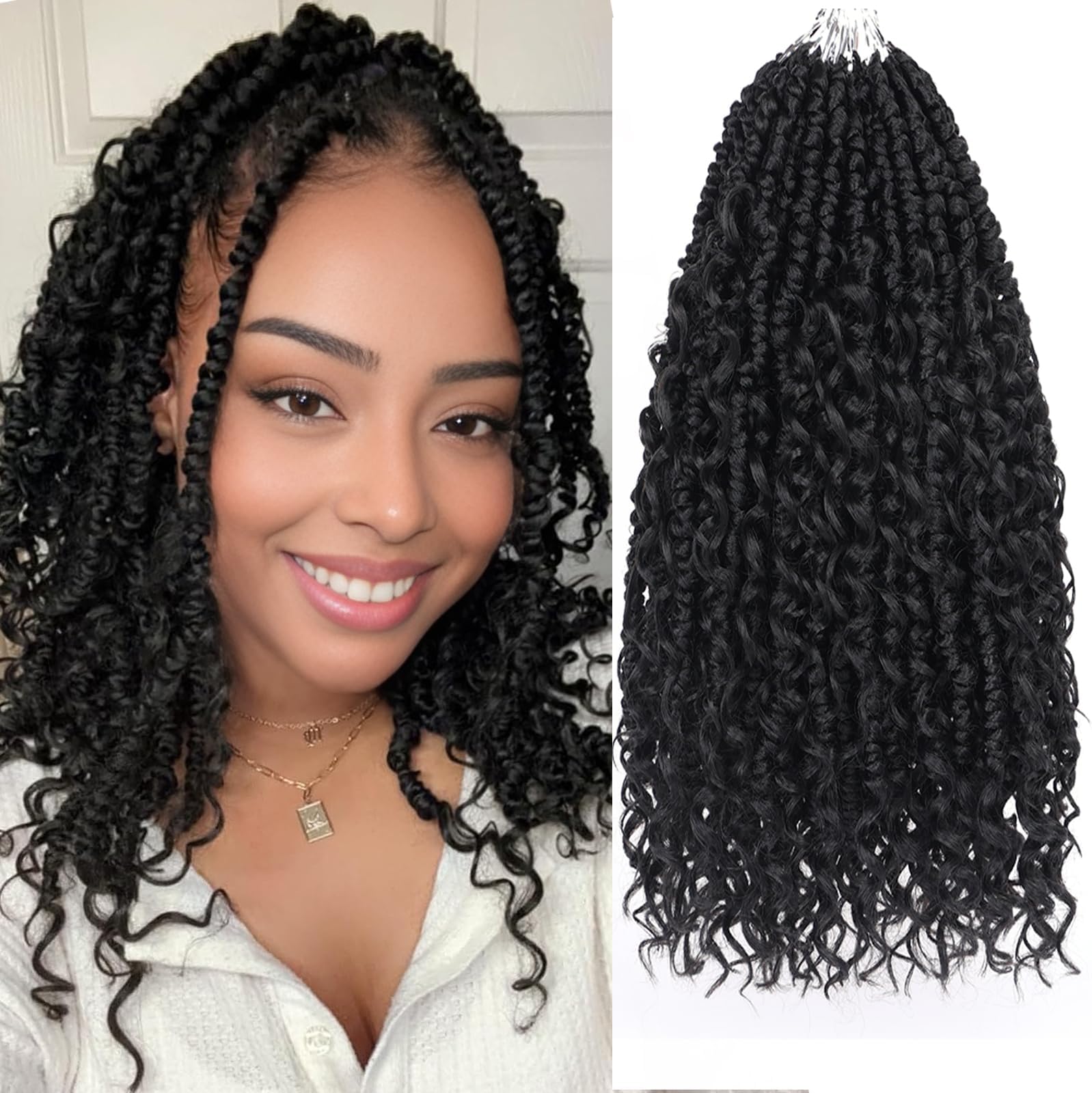 Amazon.com : Leeven 10 Inch Wavy Senegalese Twist Crochet Hair with ...