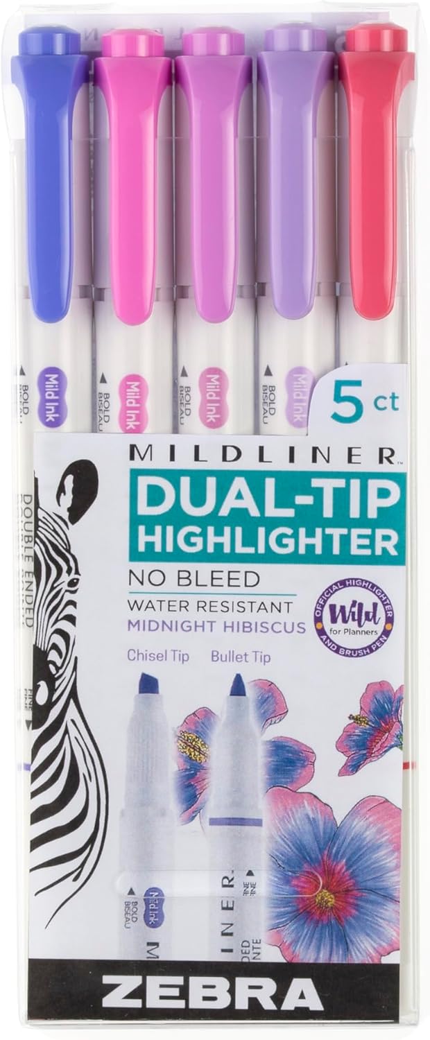 Amazon.com : Zebra Pen Mildliner Double-Ended Highlighter Set, Broad ...