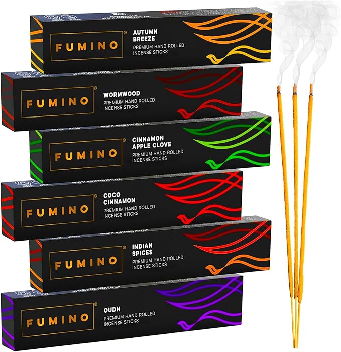 Fumino Fresh Handmade Incense Sticks Multipack Fireside & Frost Bundle ...