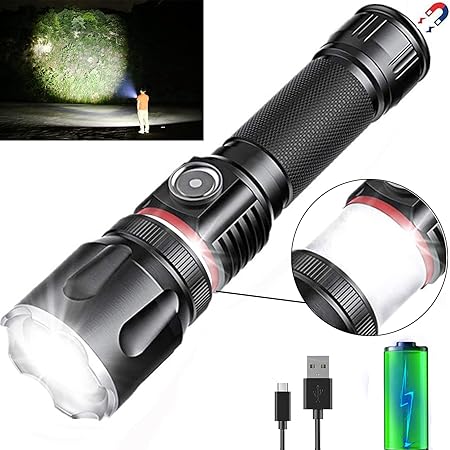 Amazon.com: Rechargeable Flashlight, Euyee 1200 Lumens LED Handheld ...