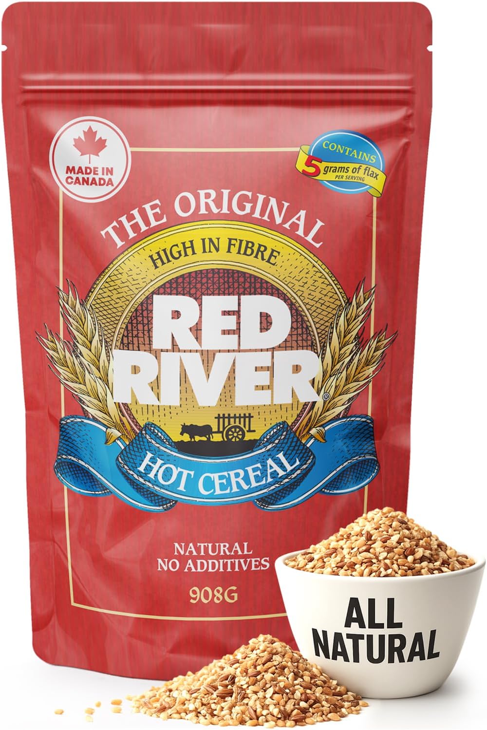 Red River Cereal - Cream of Whole Wheat Hot Cereal (2lbs / 908g) Made ...