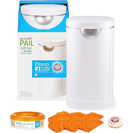 Amazon.com: Munchkin® Diaper Pail Baby Registry Starter Set, Powered by ...