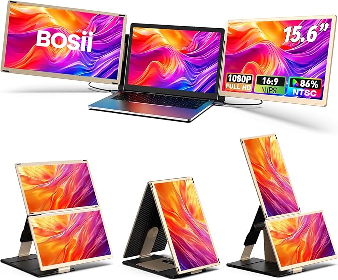Amazon.com: BOSII Laptop Screen Extender Monitor - 15.6" IPS FHD 1080P ...