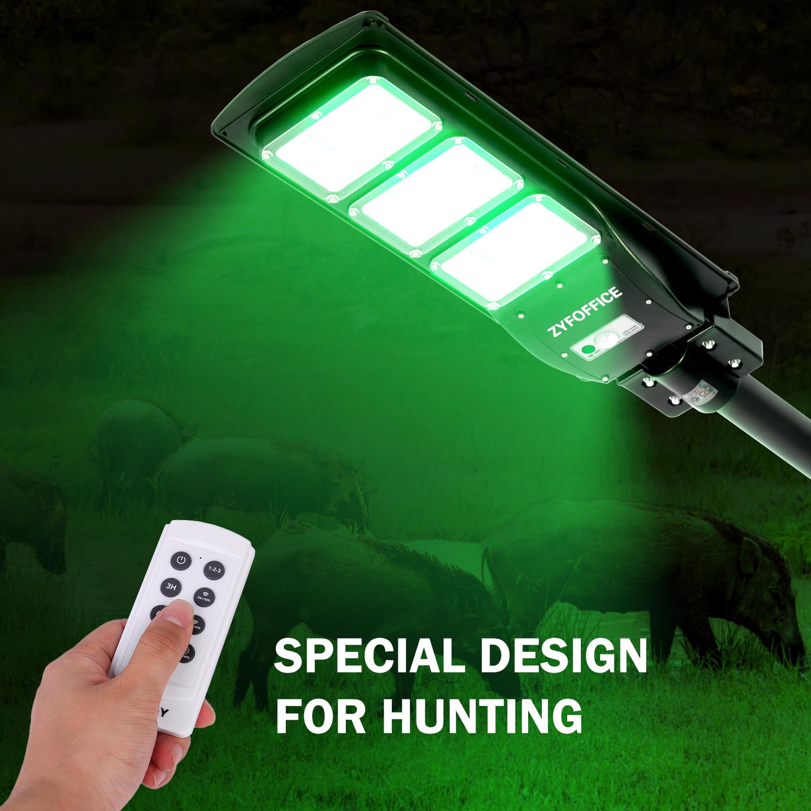 Wildlife Hunting Lights BINGLUX Green Hog Hunting Light - 10000LM Solar ...