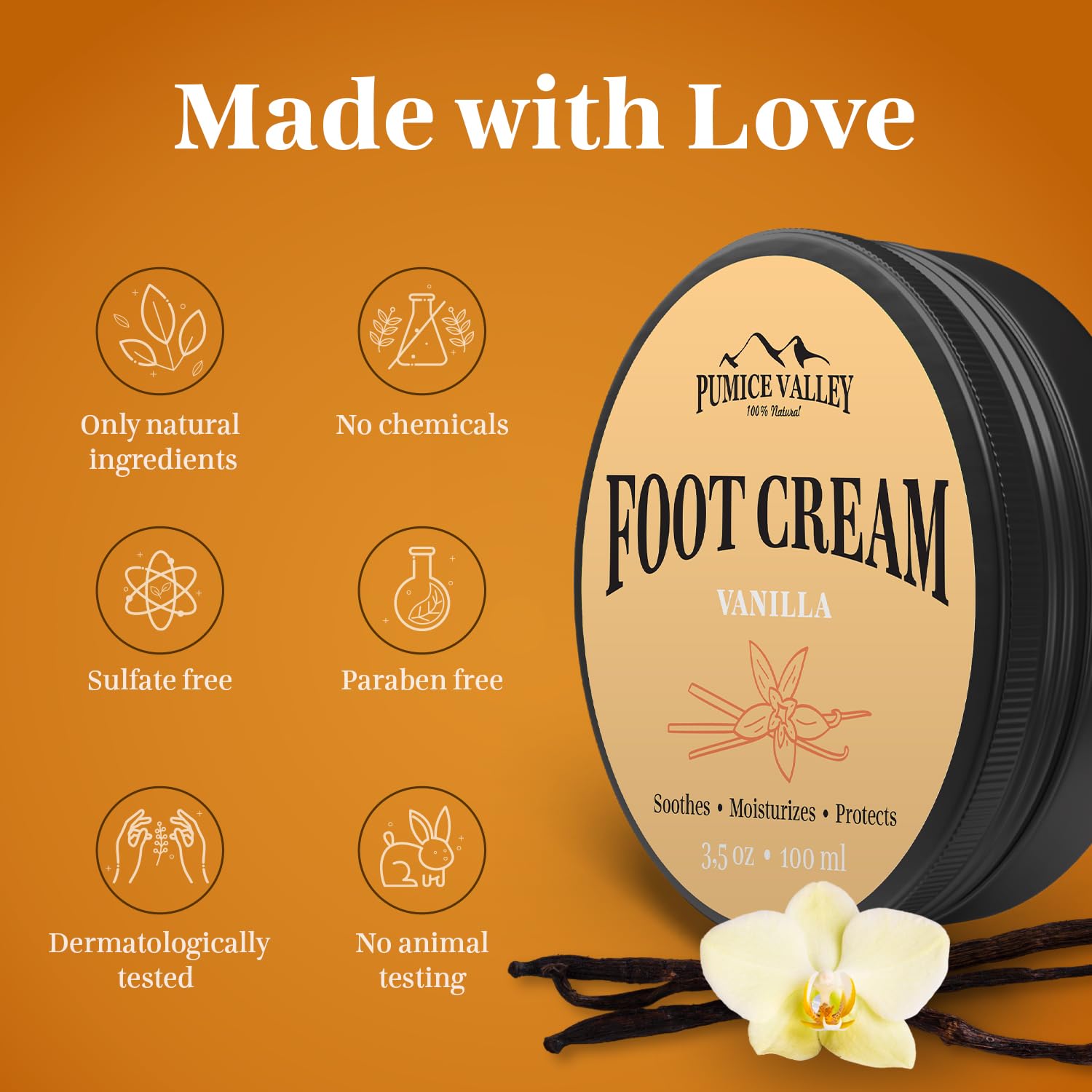 Snapklik.com : Pumice Valley Foot Balm Cream For Dry Cracked Heels And Feet