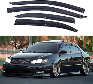Amazon.com: AceRide Window Visors for Toyota Corolla 2003 2004 2005 ...