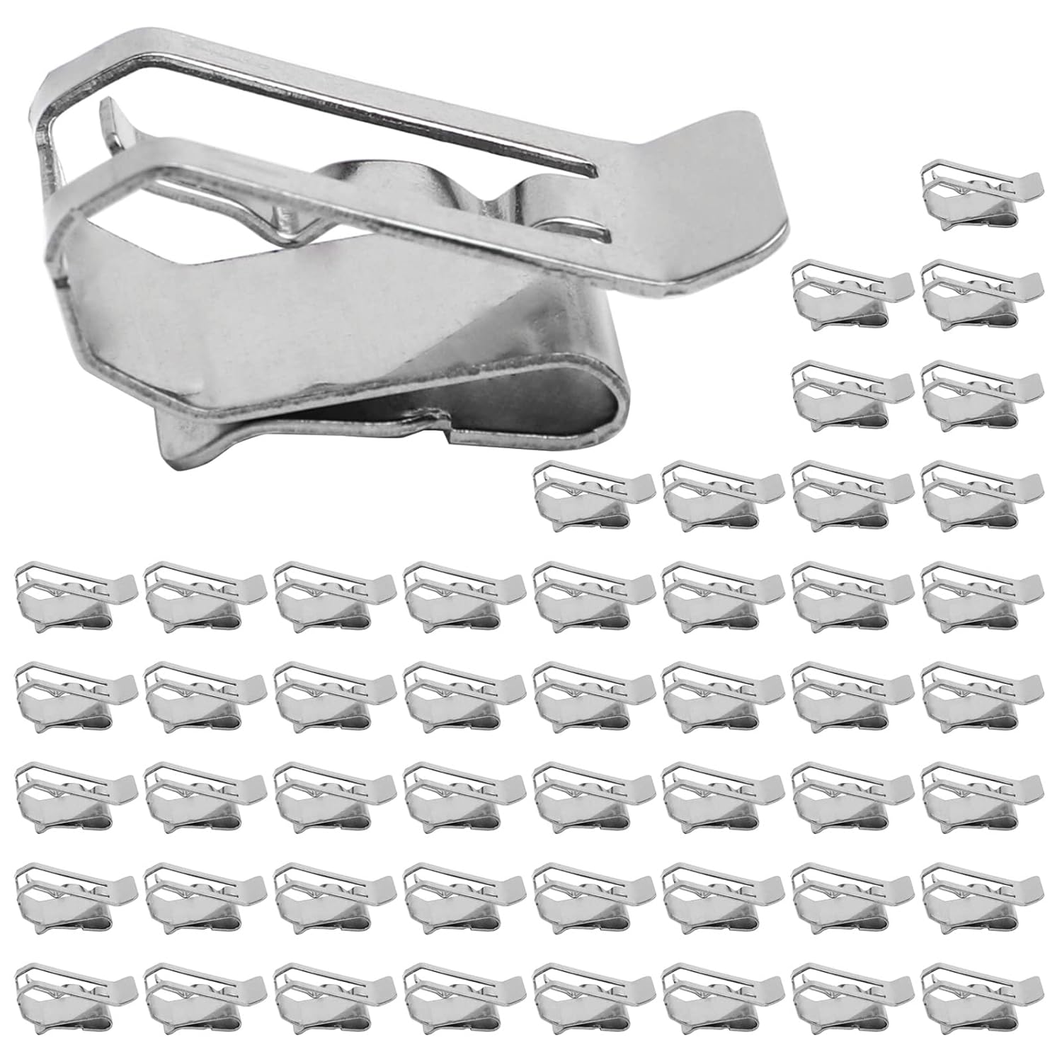 Amazon.com: COOLHOOD 50pcs Stainless Steel Cable Clips, Wire Management ...
