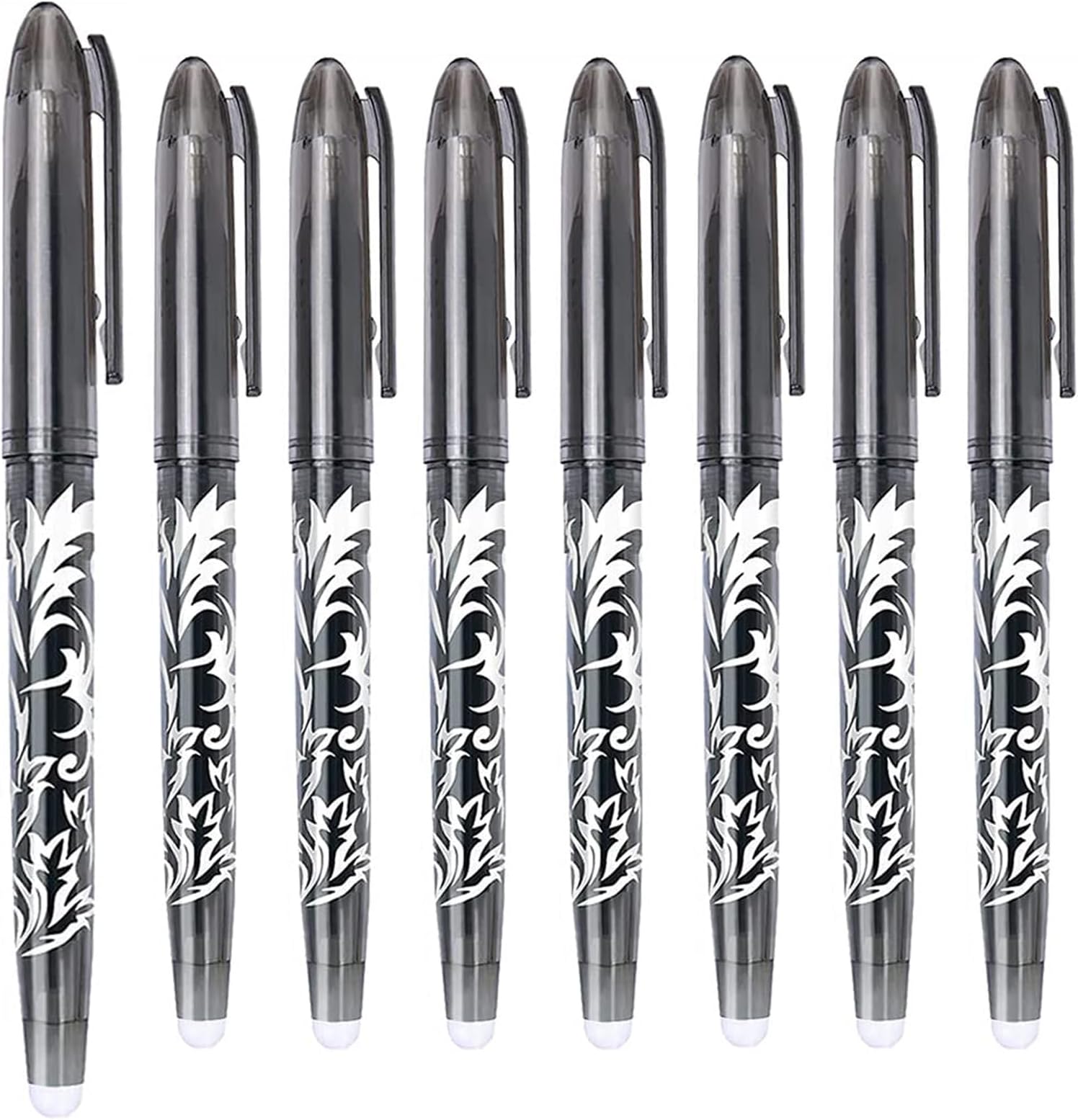 ZPLASK 8PCS Erasable Pens - Rub Out Pens - Black Ink, 0.5mm, With ...