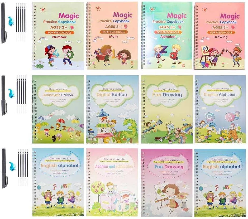 Amazon.com: Magic Practice Copybook for Kids English Reusable Magical ...