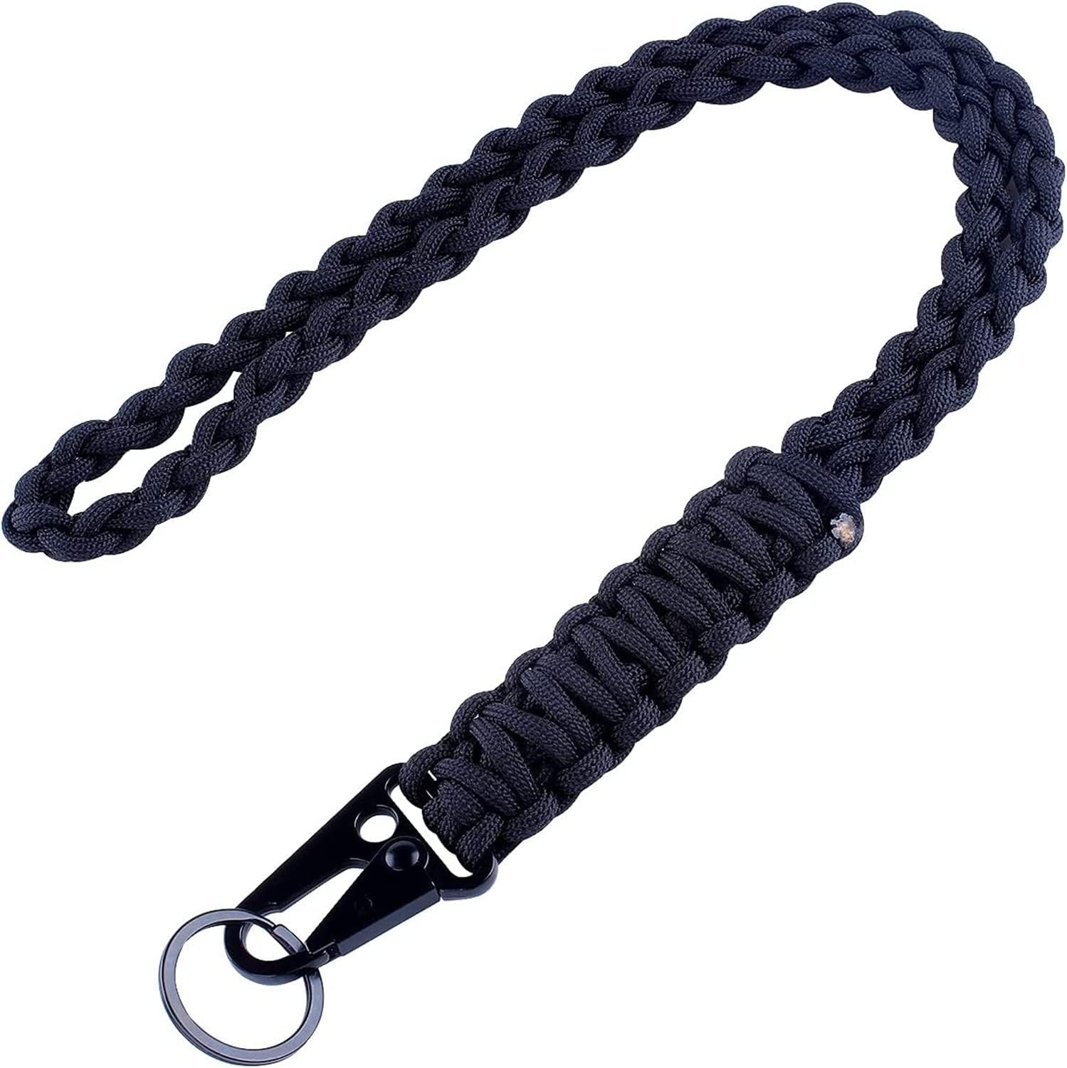 1 PC Heavy Duty Paracord Lanyard with Keychain Keyring, Sturdy Braided ...