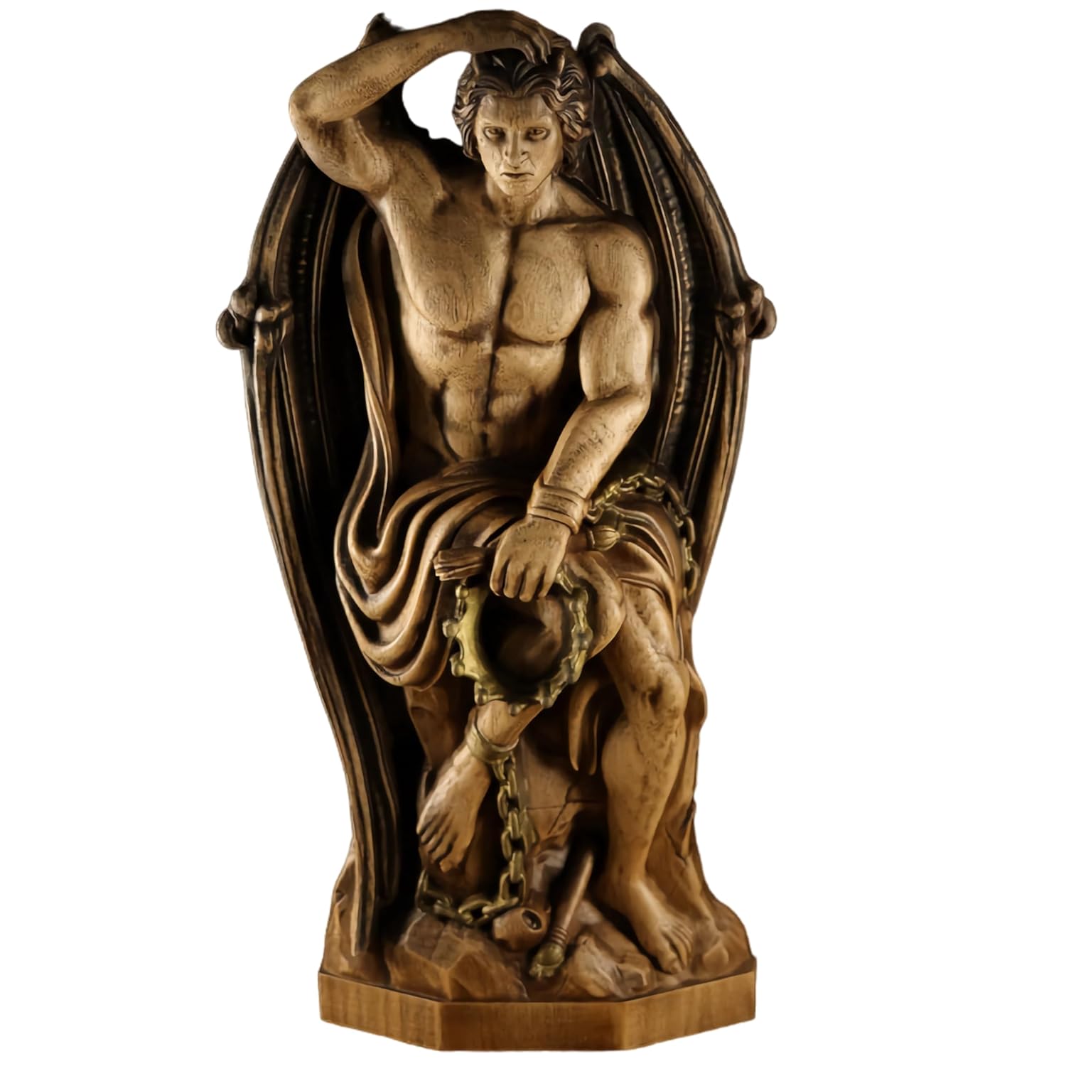Amazon.com: Le Génie du Mal - Majestic Lucifer Statue, Handcrafted ...
