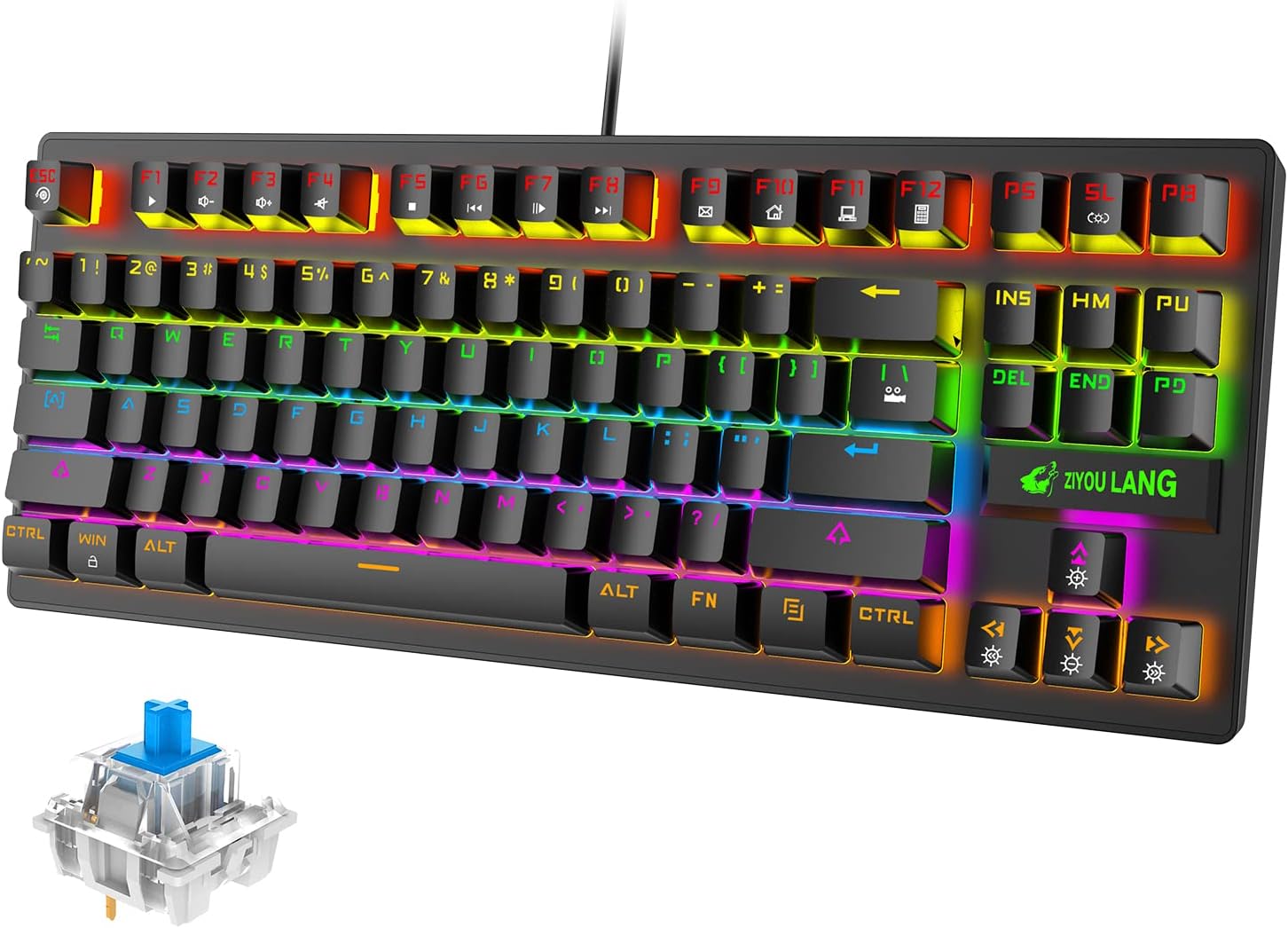 Gaming Keyboard SUMVISION ACIES True Mechanical Keyboard Tenkeyless TKL ...