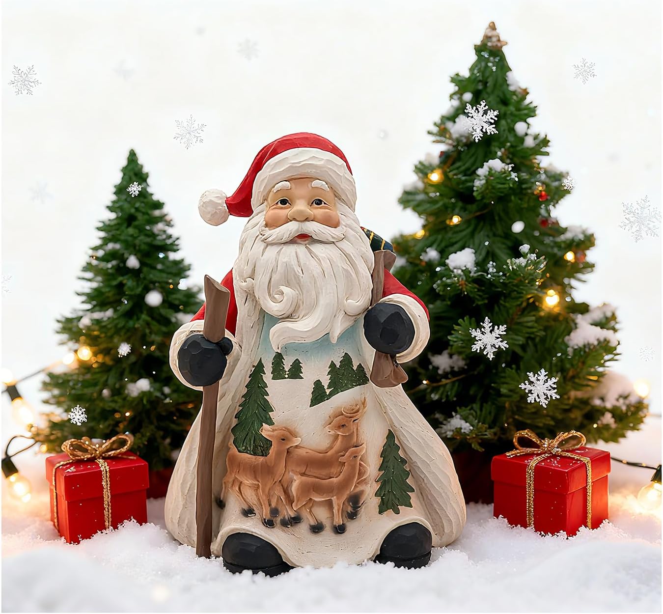 Amazon.com: Fat Santa Claus Statue for Christmas - Handmade Santa ...