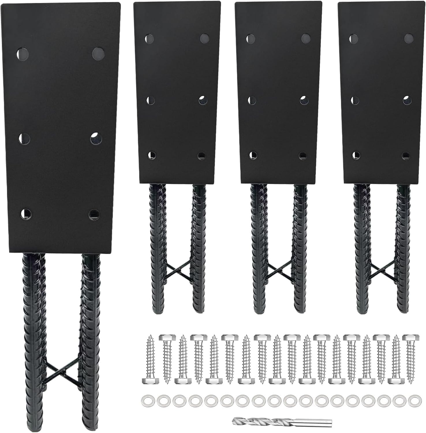 ITeVe.GD Concrete Post Holder,U-Shape Metal Post Bracket Anchor,Heavy ...