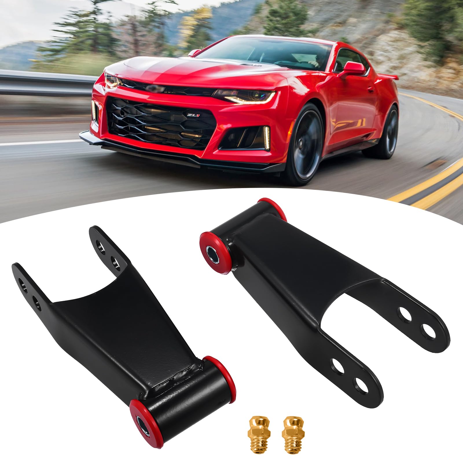 Snapklik.com : 2" Rear Drop Lowering Shackle Suspension Kit Replaces ...