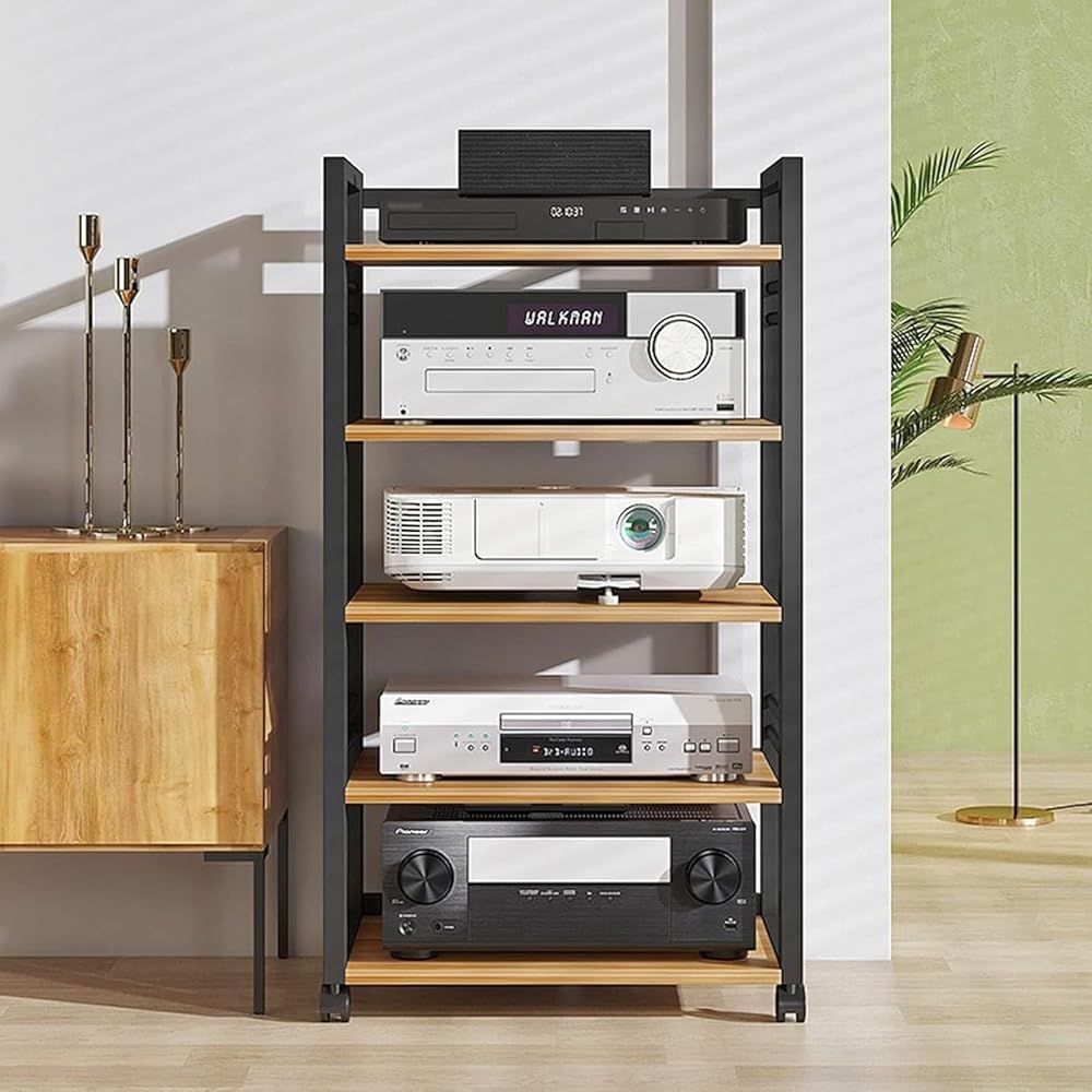 $16/mo - Finance HOFSSI Mobile 5-Tier AV Media Storage Cabinet ...