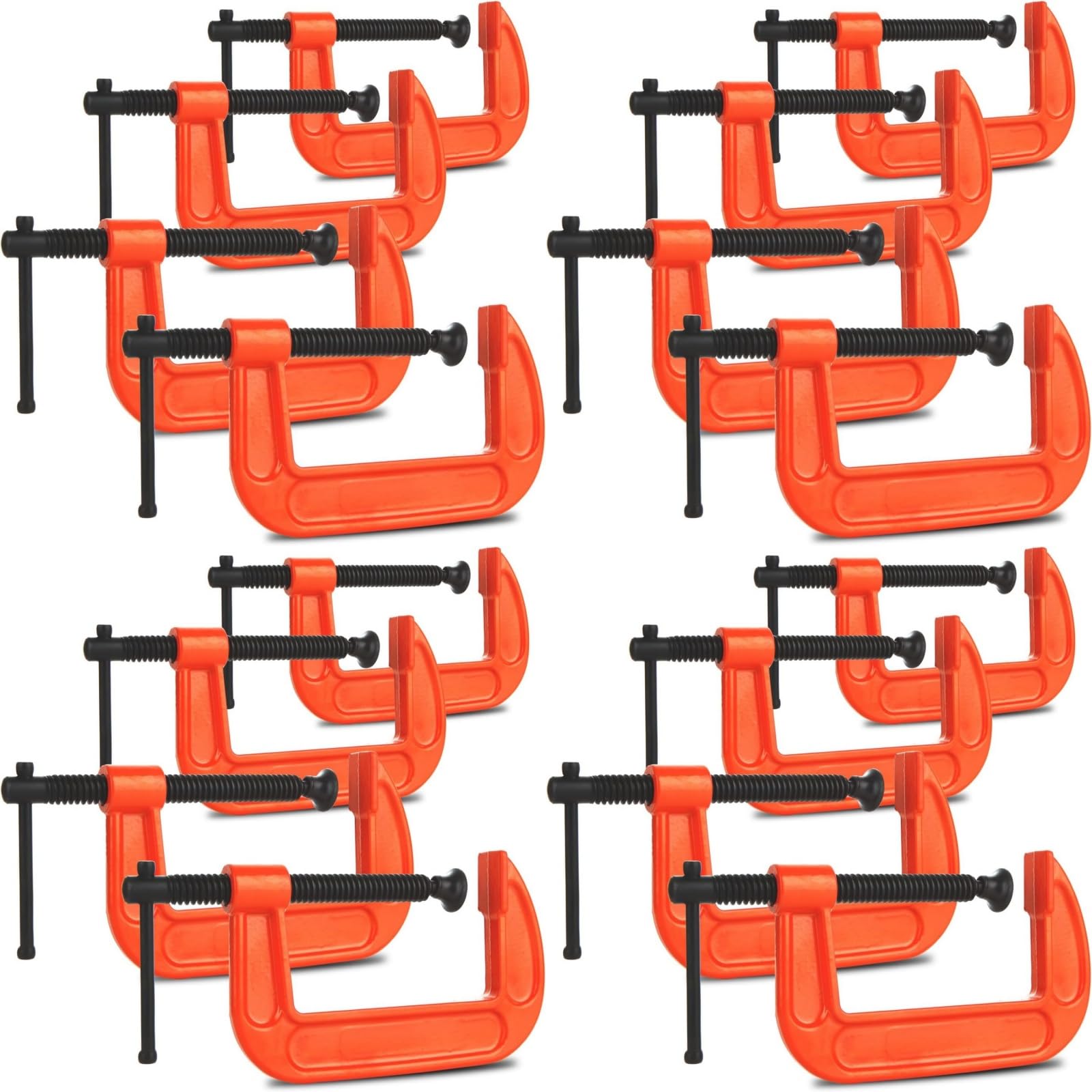 Snapklik.com : 12 Pack C Clamp, Small C Clamps 1 Inch, 800lbs Load ...