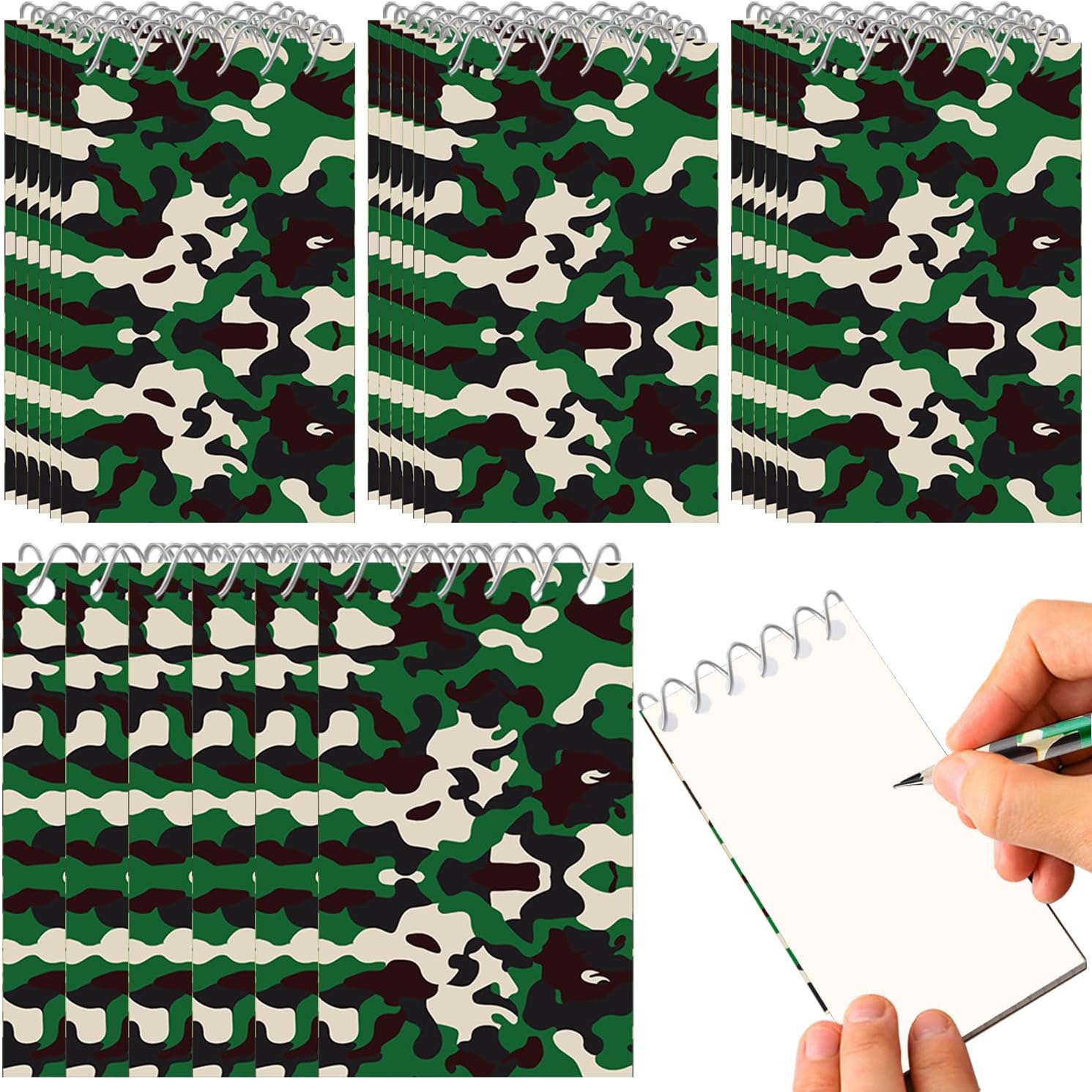 Amazon.com : YYMYMGJ 24 Packs Camouflage Mini Spiral Notebooks Military ...
