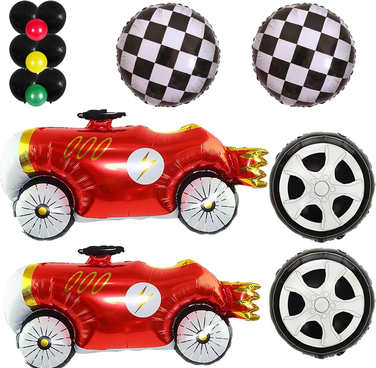 Amazon.com: 20 PCS Race Car Balloons Racing Car Theme Birthday Party ...