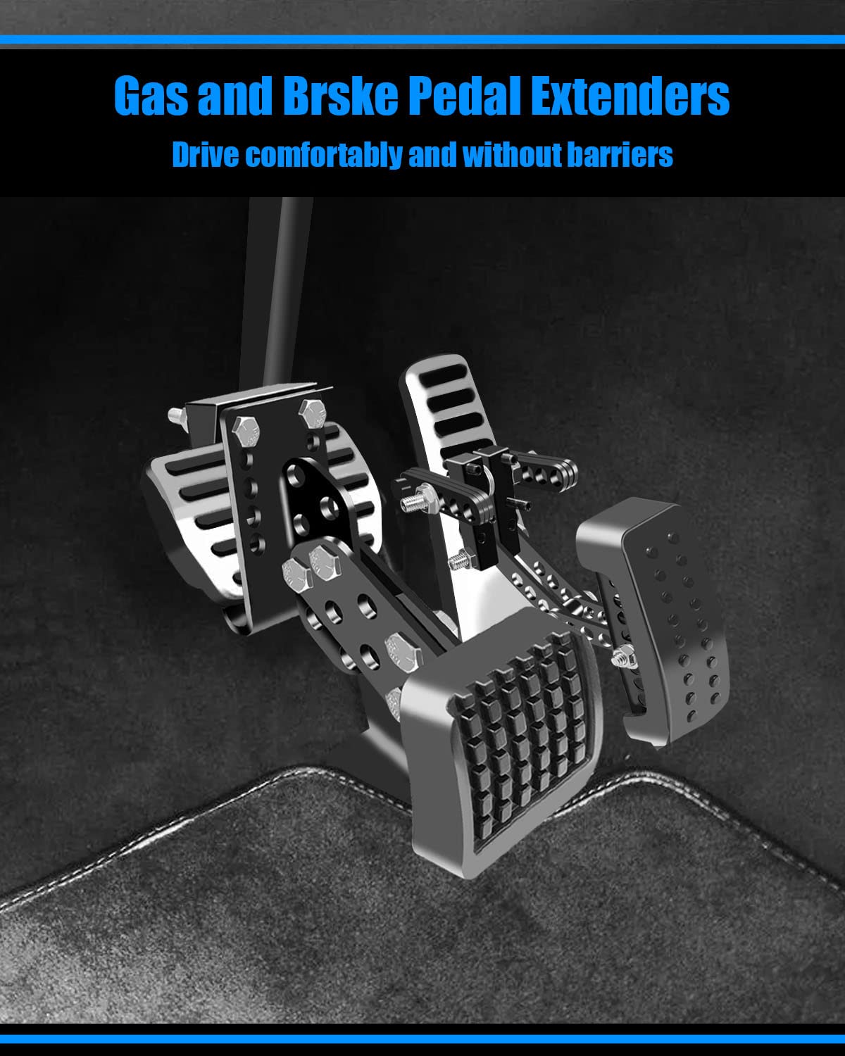 Snapklik.com : Universal Gas And Brake Pedal Extenders For Short ...