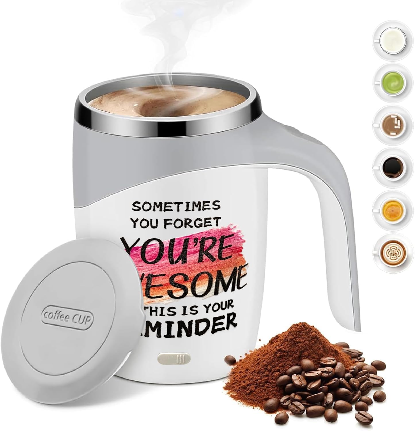 Amazon.com: Teebacco Self-Stirring Coffee Mug, Electric Mixing Mug ...