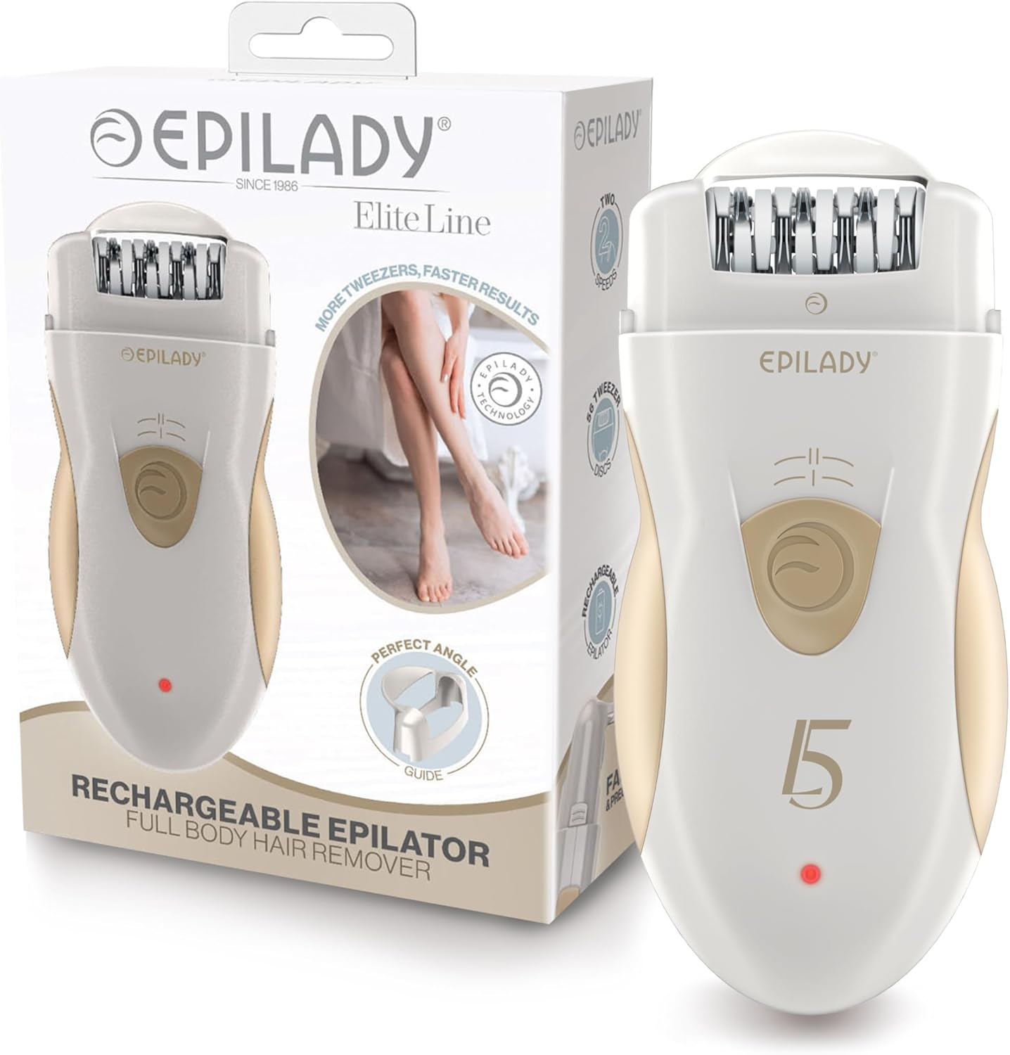 Hair Removal Electric Epilator - Epilady L5 Rechargeable Epilator for ...