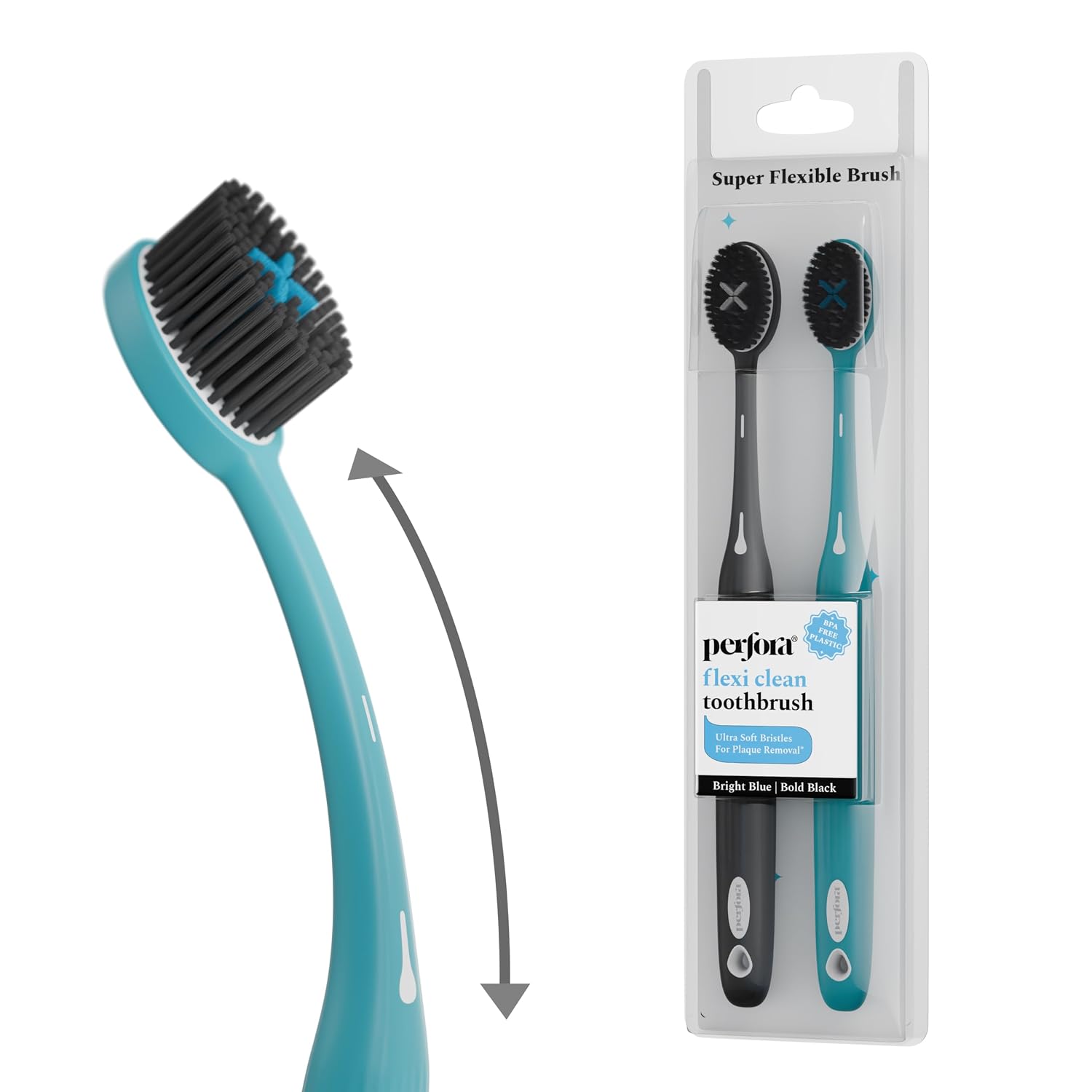 Buy Perfora Flexi Toothbrush For Kids & Adults | With Charcoal Infused ...