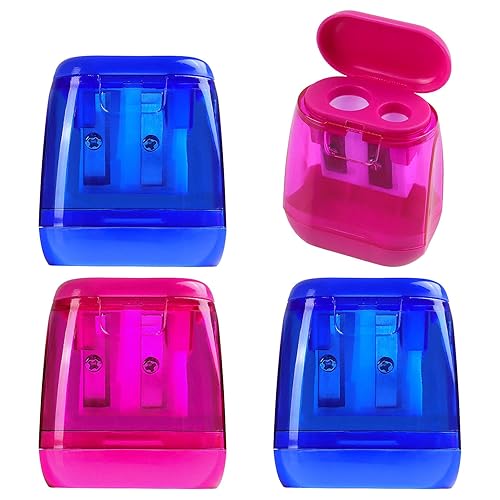 Snapklik.com : 4 Pack Double Holes Pencil Sharpener Manual Pencil ...