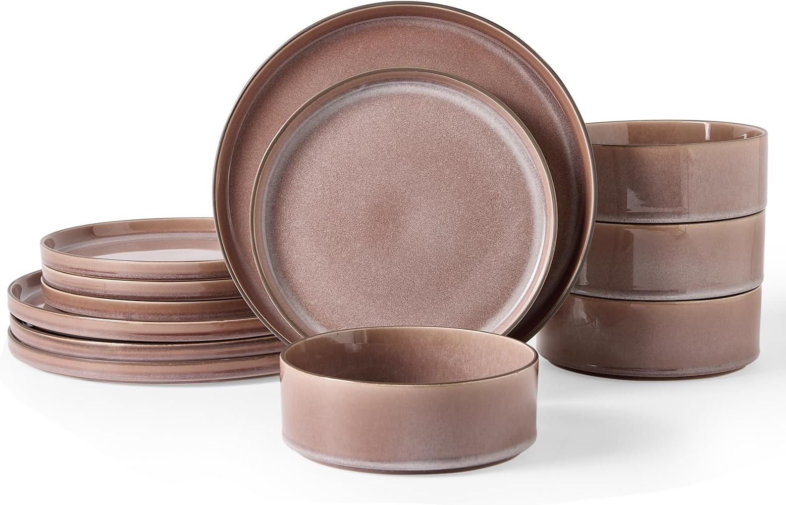 Amazon.com | MONITO Ceramic Dinnerware Sets - Ceramic Plates and Bowls ...
