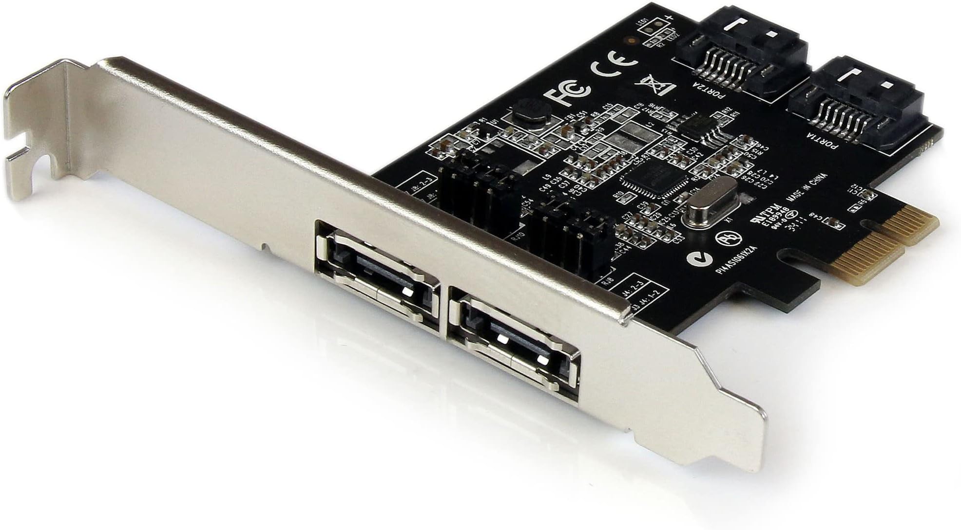 Amazon.com: StarTech.com 2 Port PCI Express SATA 6 Gbps eSATA ...