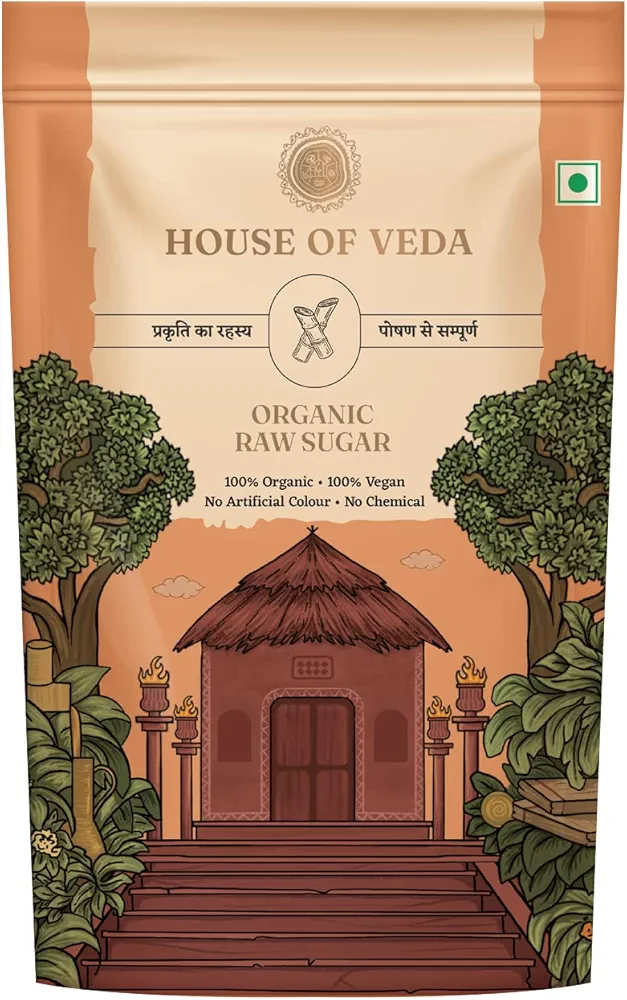 House of Veda Organic Raw Sugar, Zero Chemicals, Organically Processed, from Freshly Squeezed ...