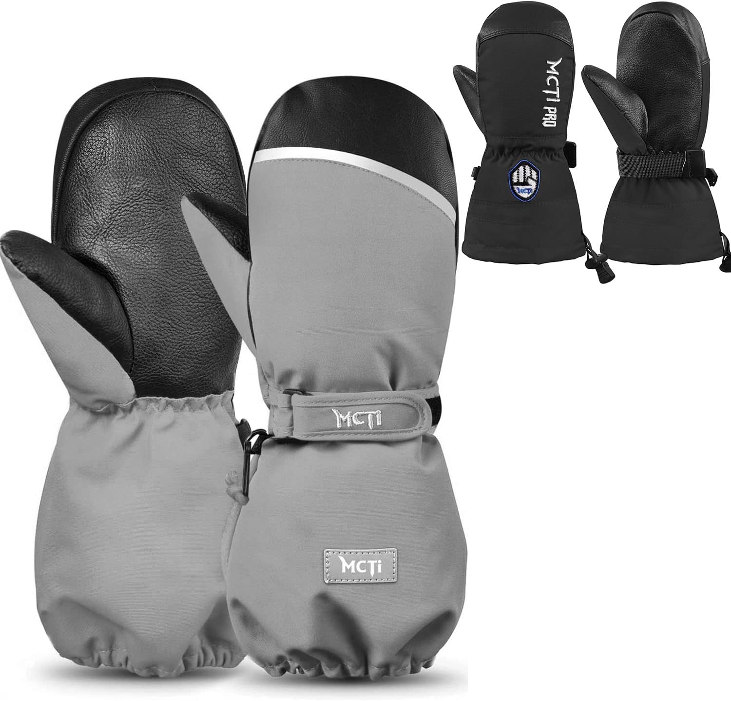 Amazon.com: MCTi Kids Mittens with String KDS-19 One Pair(Gray, XX ...