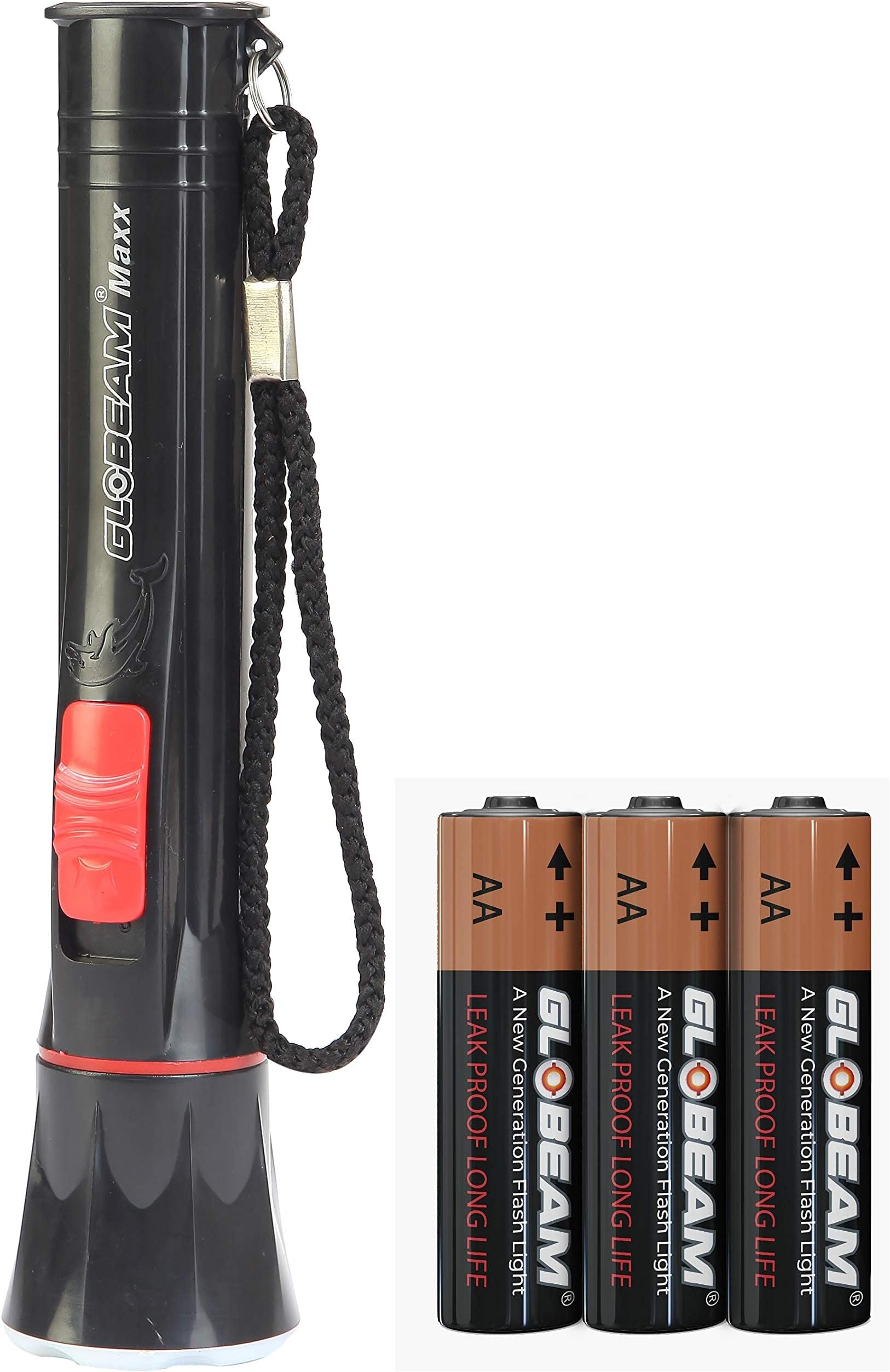 GLOBEAM GL-50 LED Torch LED Flashlight Operate with 3 AA Size Battery ...