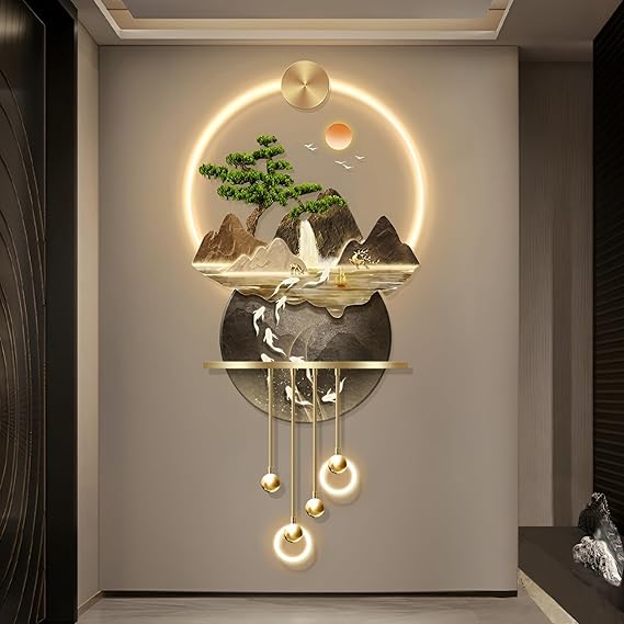 Amazon.com: XQDYSG LED Wall Lamp with 3D Mural 3D Wall Sculpture ...